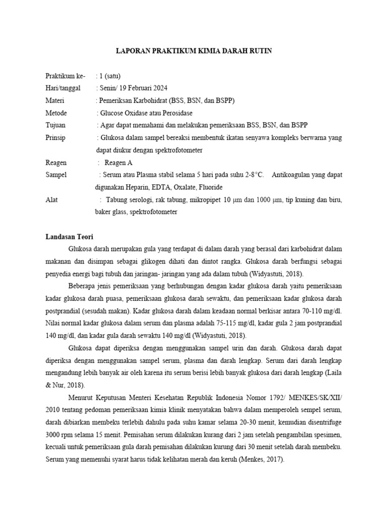 BT, BD, ACP, LDH, Glukosa, Koles, Kreatinin, Alp | PDF | Pengembangan ...