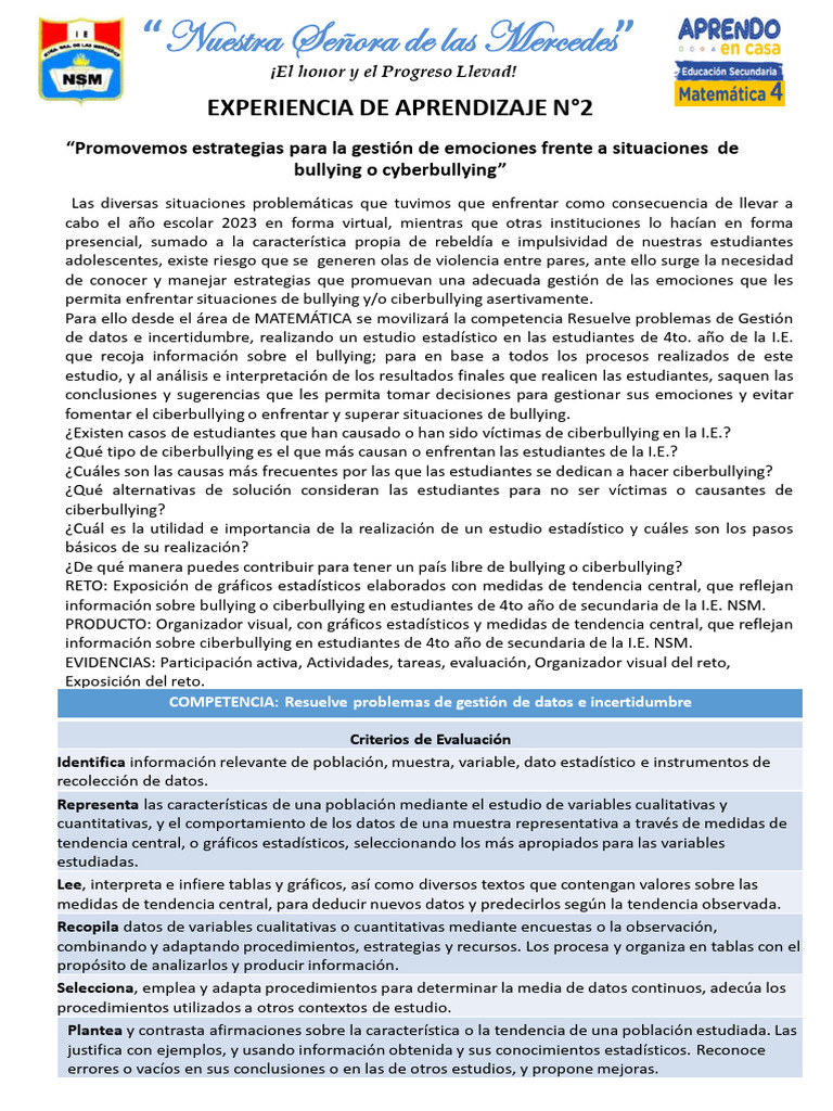 Sesión 4 - Eda 2 - Matemática | Descargar gratis PDF | Histograma | Estadísticas