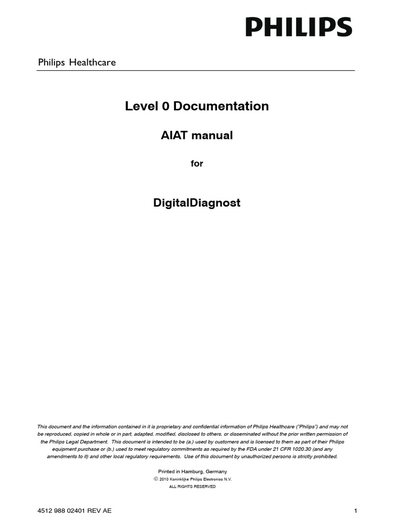 AIAT Manual For Digital Diagnost (4512 988 02401 REV AE) | PDF | Vacuum ...
