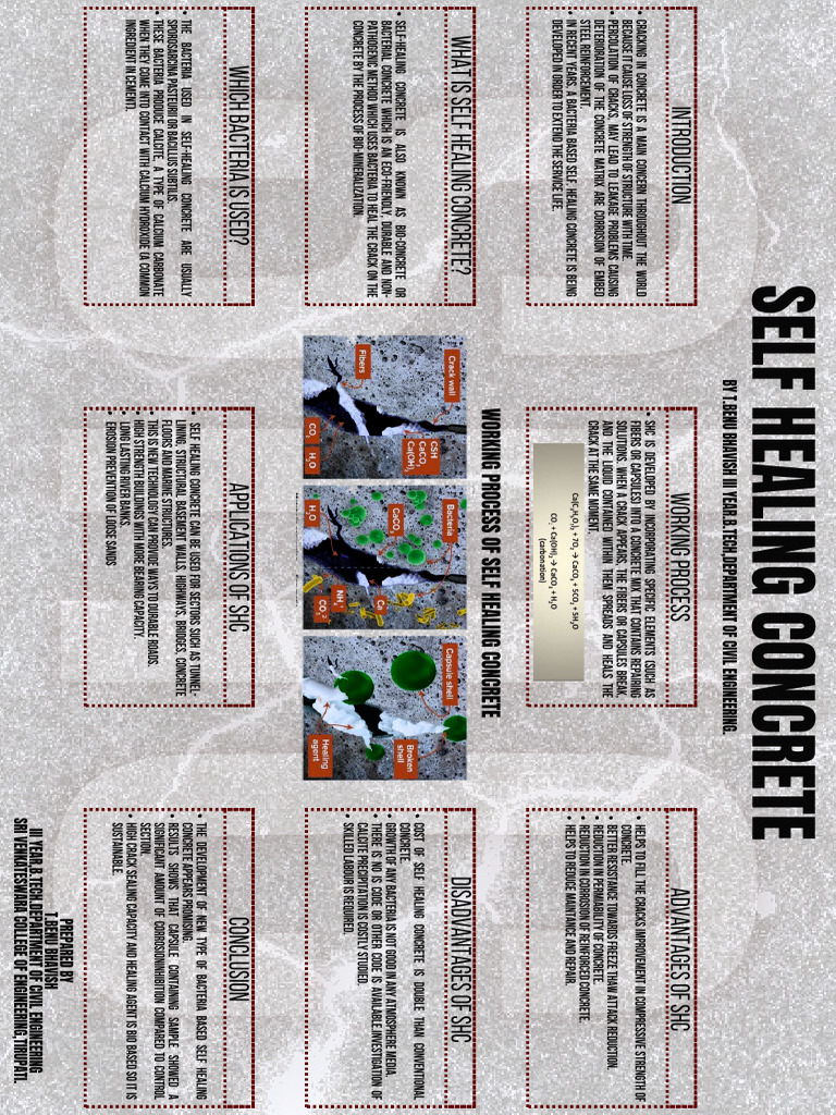 Self Healing Concrete | PDF