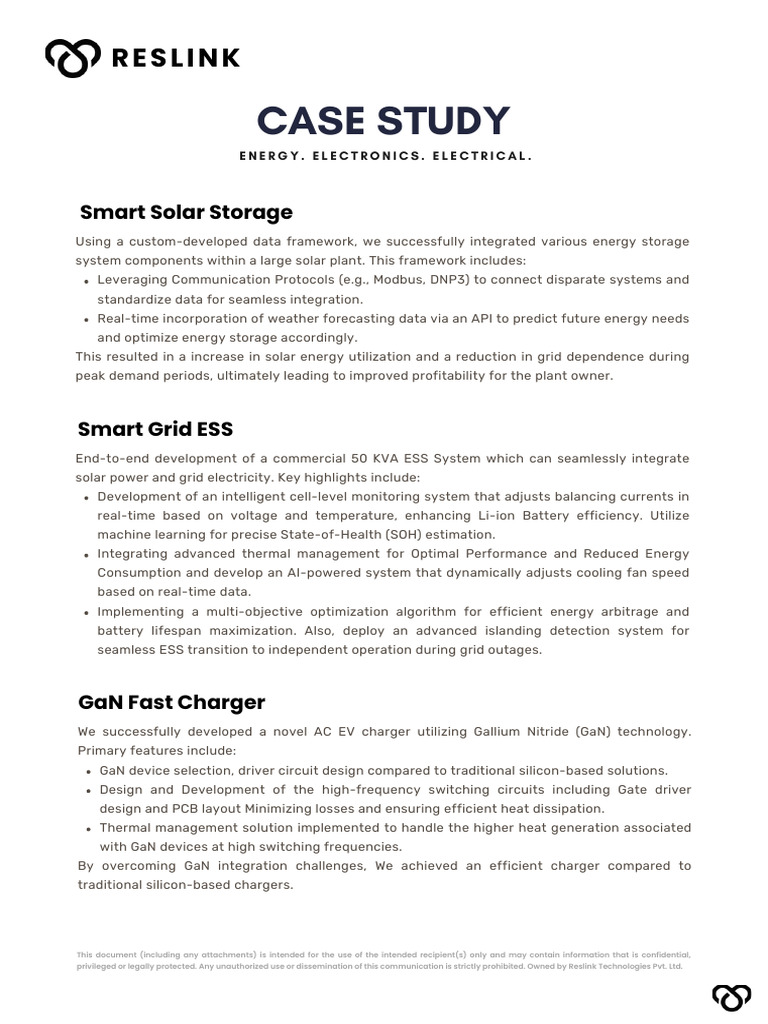 Case Studies - Reslink | PDF | Battery Charger | Electrical Grid