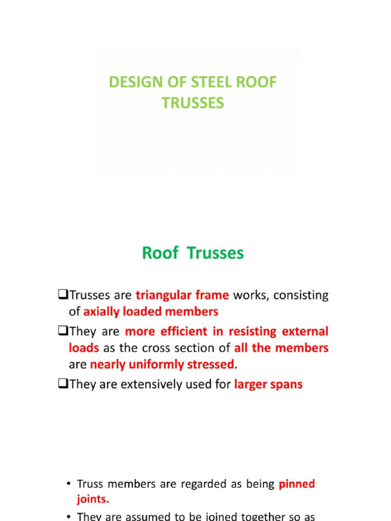 Design of Steel Roof Trusses | PDF