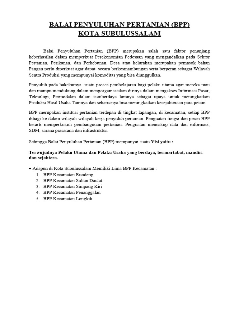 Profil BPP Kecamatan | PDF