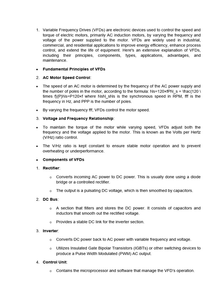 Variable Frequency Drives | PDF | Electric Motor | Power Inverter
