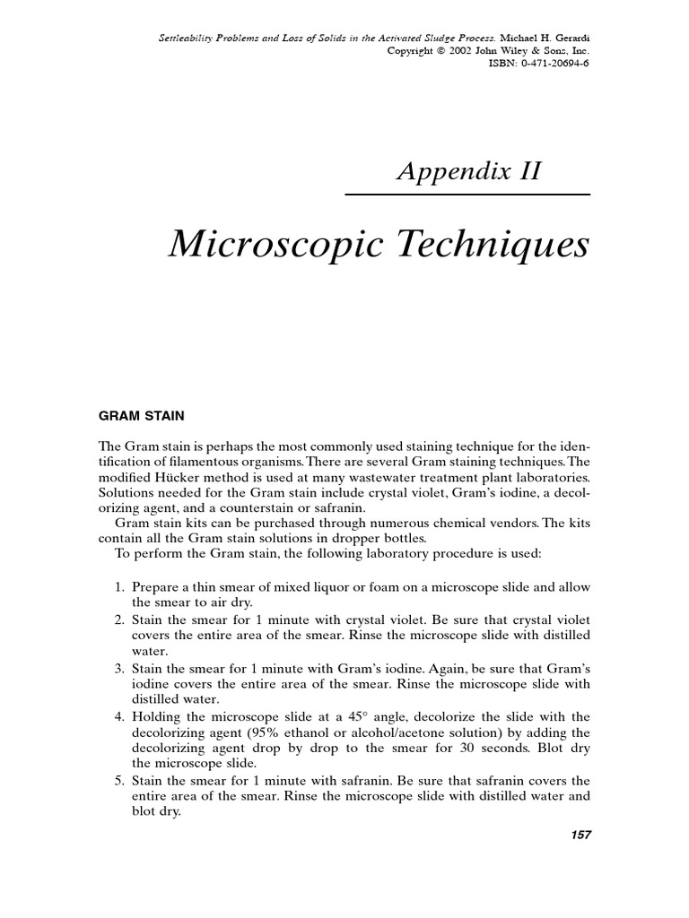 Settleability Problems and Loss of Solids in The Activated Sludge ...