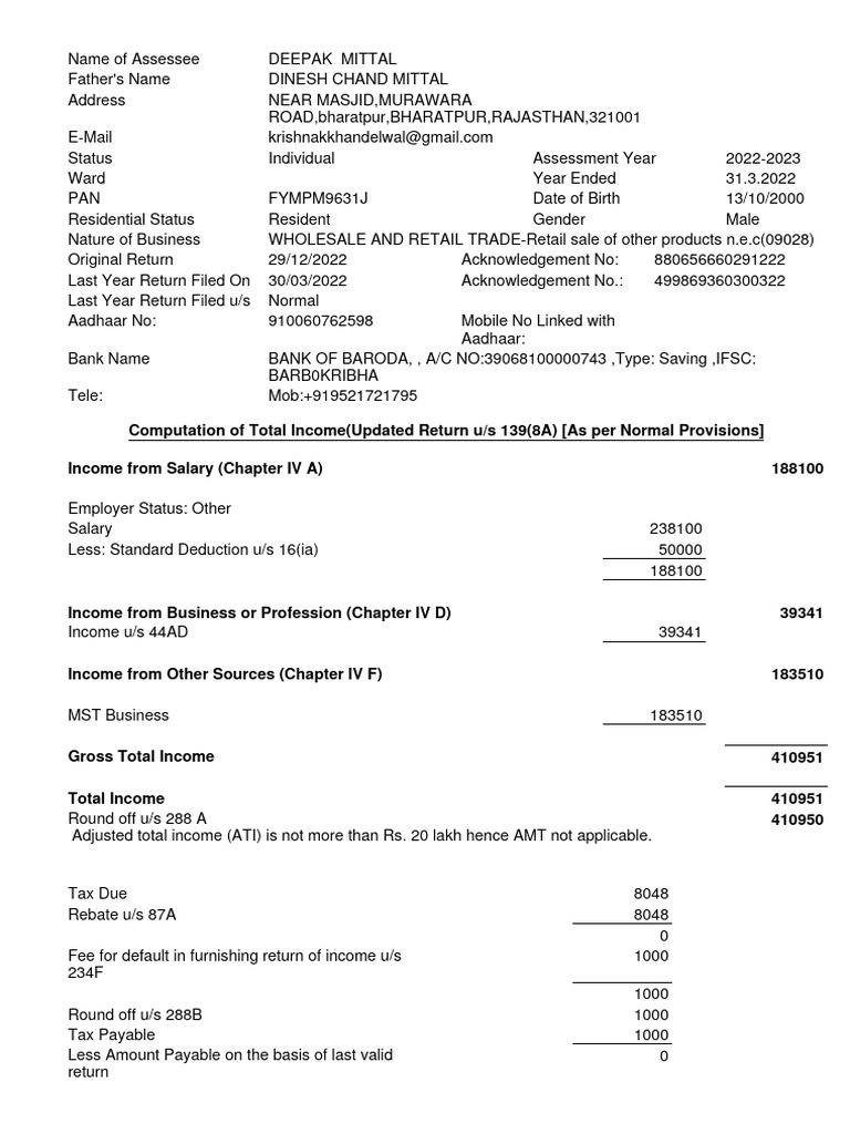Deepak Mittal Comp | Download Free PDF | Revenue | Taxes Deepak Mittal Comp | Download Free PDF | Revenue | Taxes
