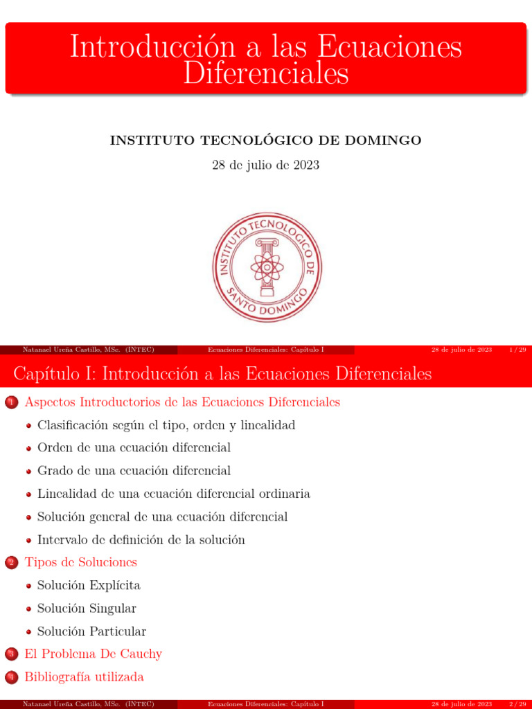 Introducción A Las Ecuaciones Diferenciales | PDF | Ecuaciones | Ecuaciones diferenciales
