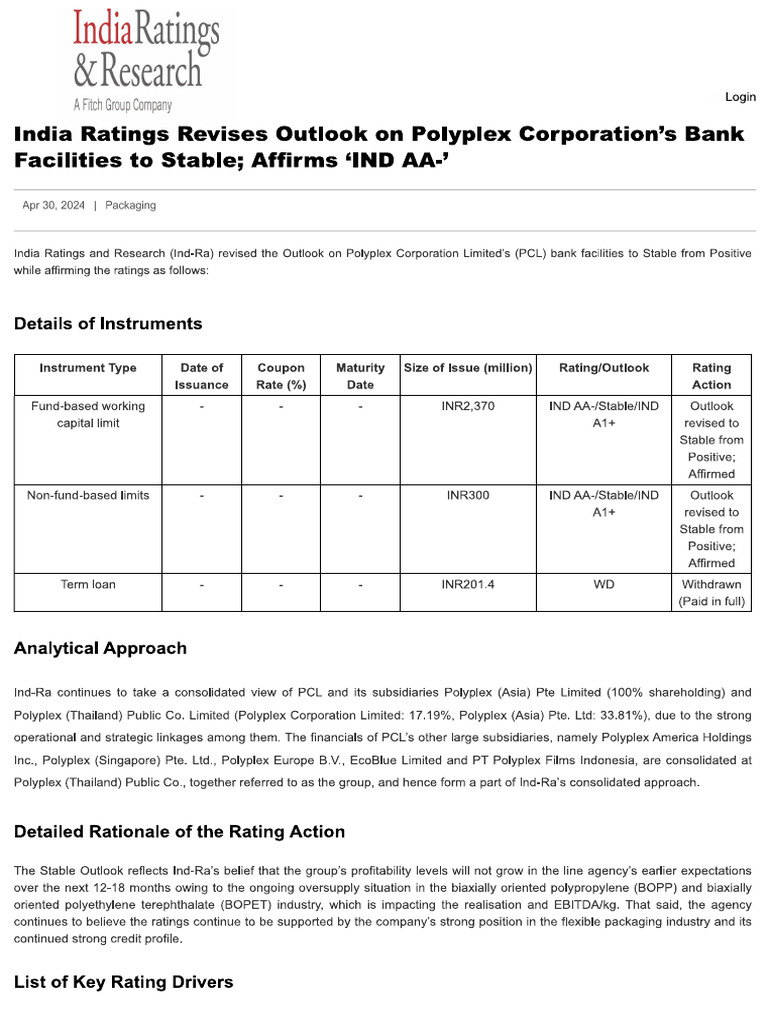Polyplex Corporation Limited APR 24 | PDF Polyplex Corporation Limited APR 24 | PDF