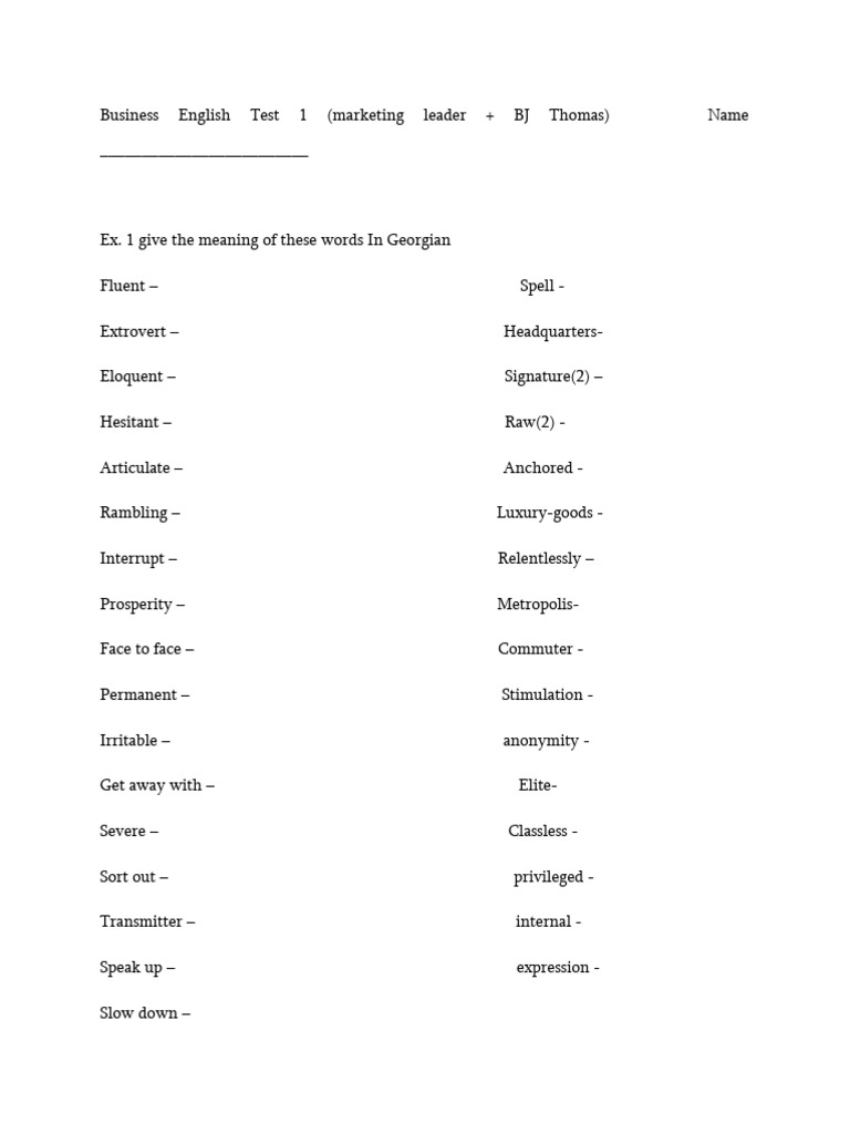Business English Test 1 | PDF | Brand | Marketing