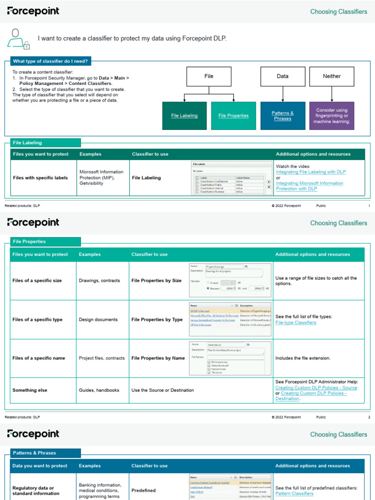 Choosing DLP Classifiers | PDF | Computer File | Information