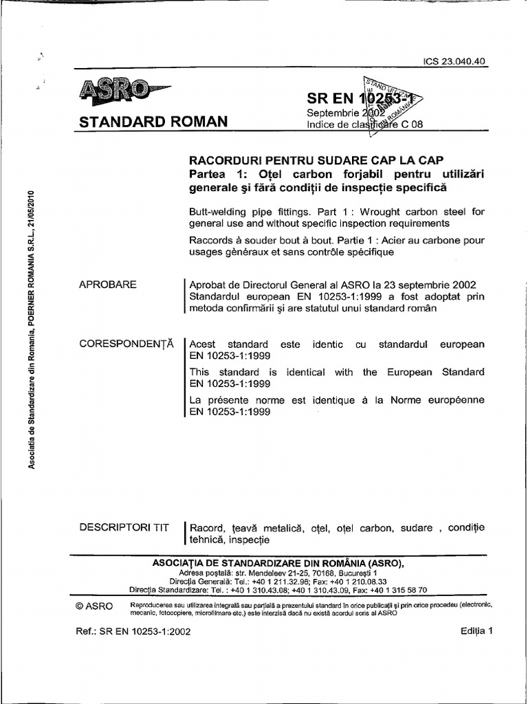SR en 10253 - 1 | PDF