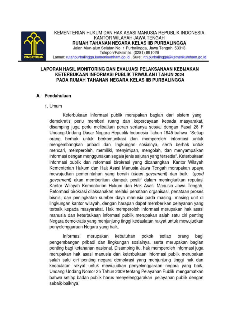 (Perbaikan) 1. Laporan Hasil Monitoring Dan Evaluasi Pelaksanaan ... (Perbaikan) 1. Laporan Hasil Monitoring Dan Evaluasi Pelaksanaan ...