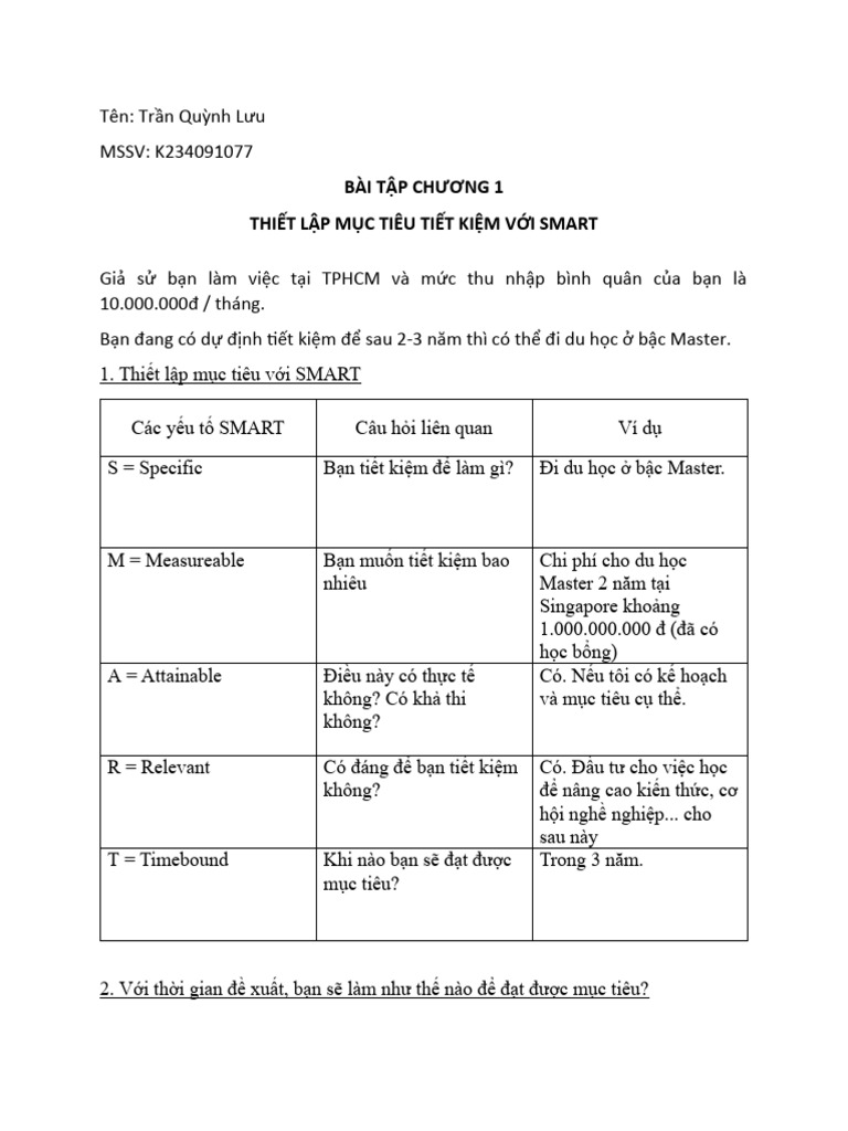 Bai Tap Chuong 1 | PDF