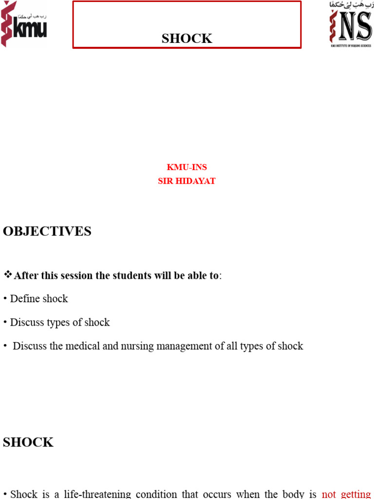 Shock Pdf Shock Circulatory Heart