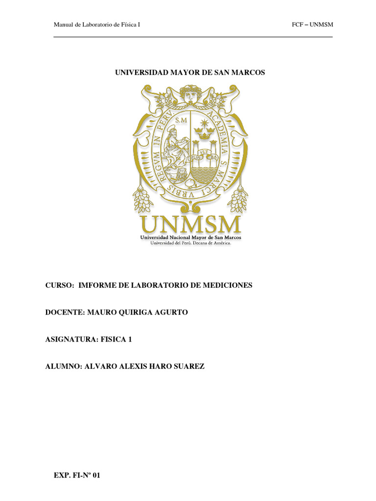 Exp. 01 - Mediciones Tarea | PDF | Medición | Metrología