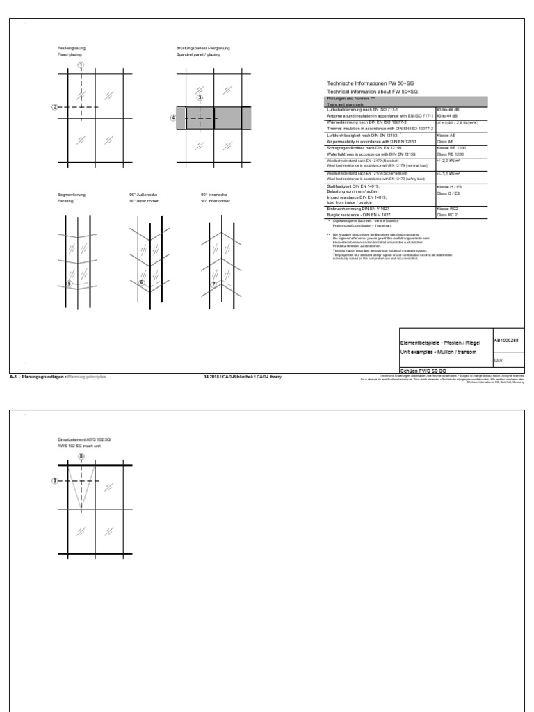 Walls - Curatin Walls - Schueco - Facade FWS 50 SG | PDF