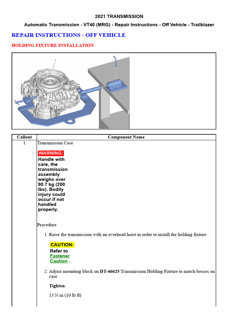 VT40 Automatic Transmission Repair Guide | PDF | Clutch | Manual ...