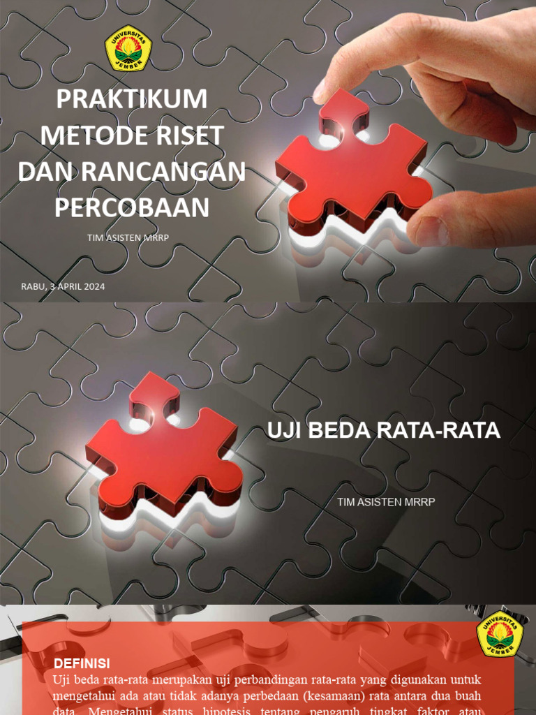 Uji Beda Rata-Rata Eksperimen | PDF | Metode & Bahan Ajar