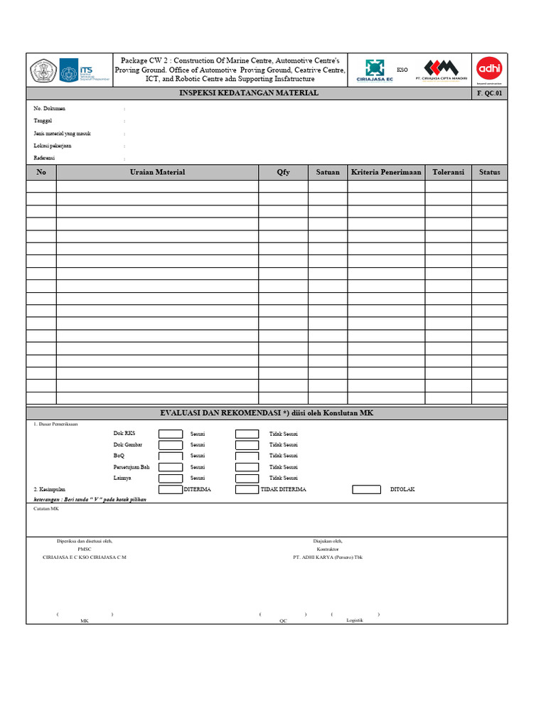 Inspeksi Material | PDF