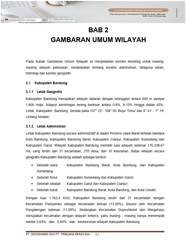 Bab 02 Gambaran Umum Wilayah | PDF