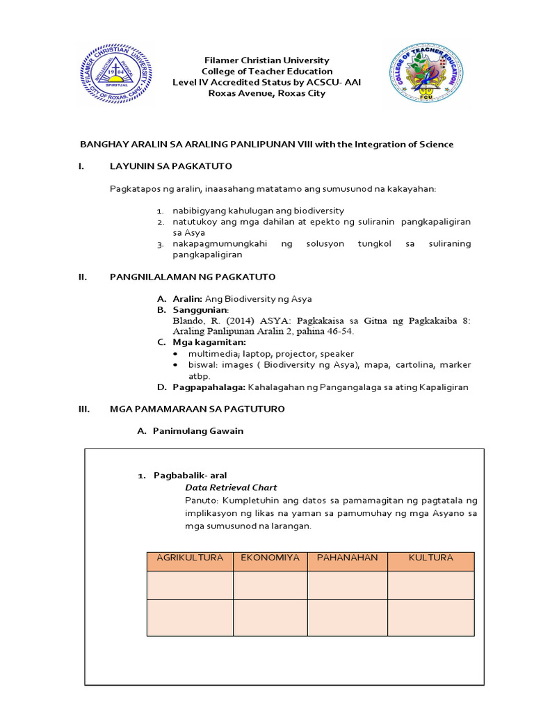 Integrative (Lesson Plan) | PDF