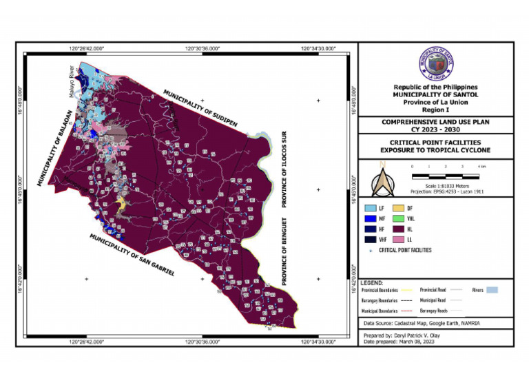Critical Point Facilities Exposure Map To Tropical Cyclone | PDF