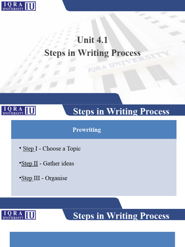 Lecture 4 PPT 1 - Writing Process | PDF