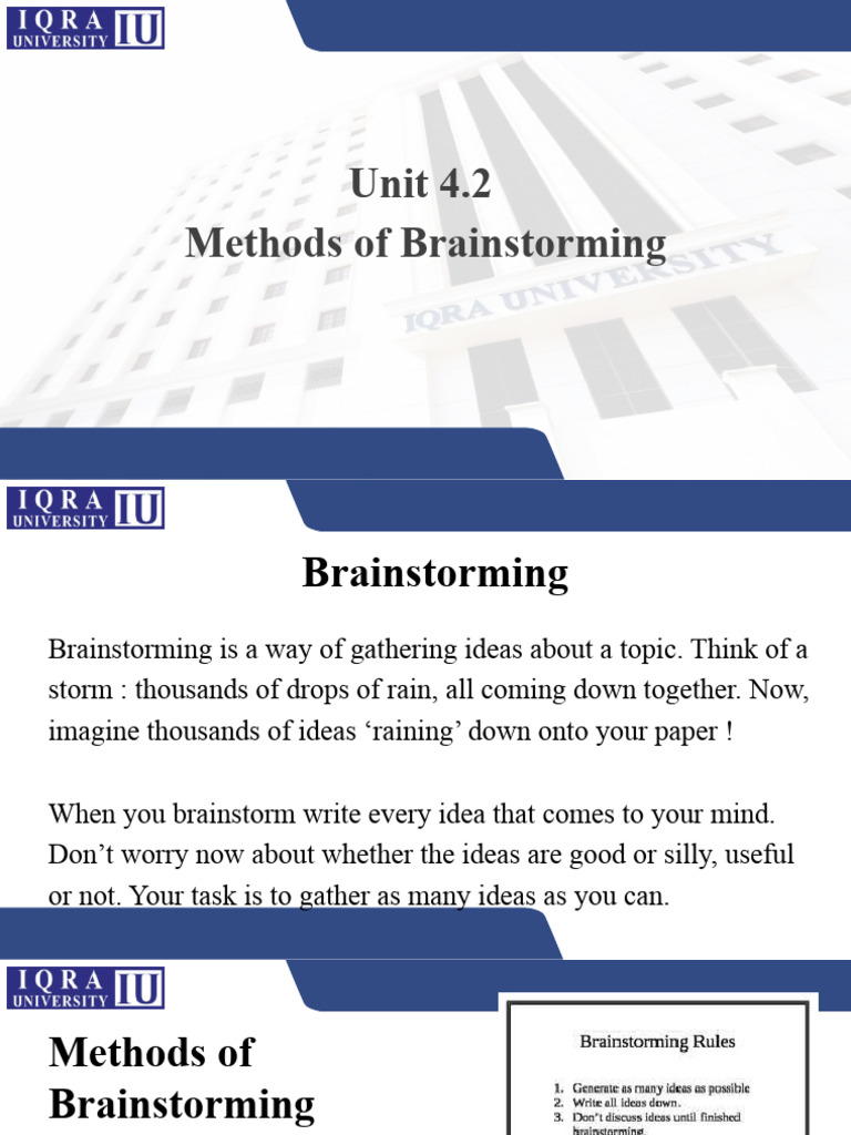 Lecture 4 PPT 2 - Brainstorming | PDF