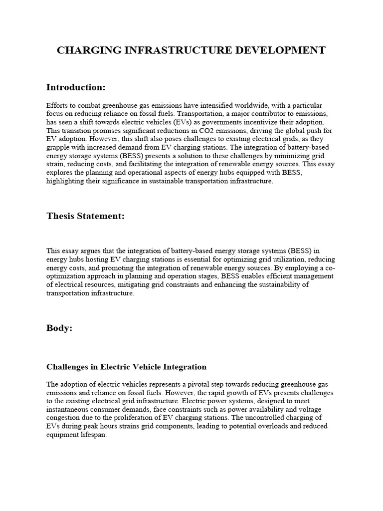 Charging Infrastructure Development | PDF | Electric Vehicle ...
