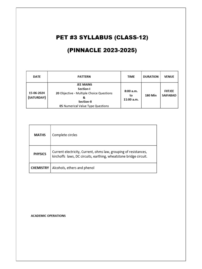 Pinnacle 23-25 Syllabus 2nd Yr | PDF