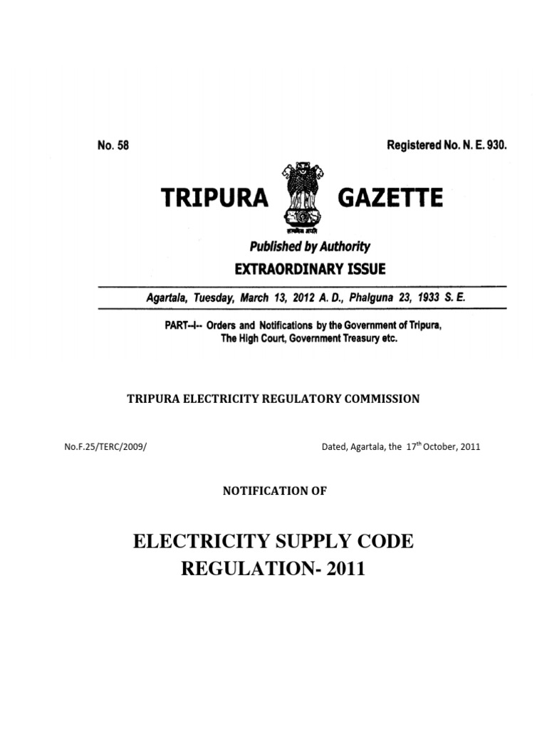 TERC Supply Condition | PDF | High Voltage | Electric Power Distribution