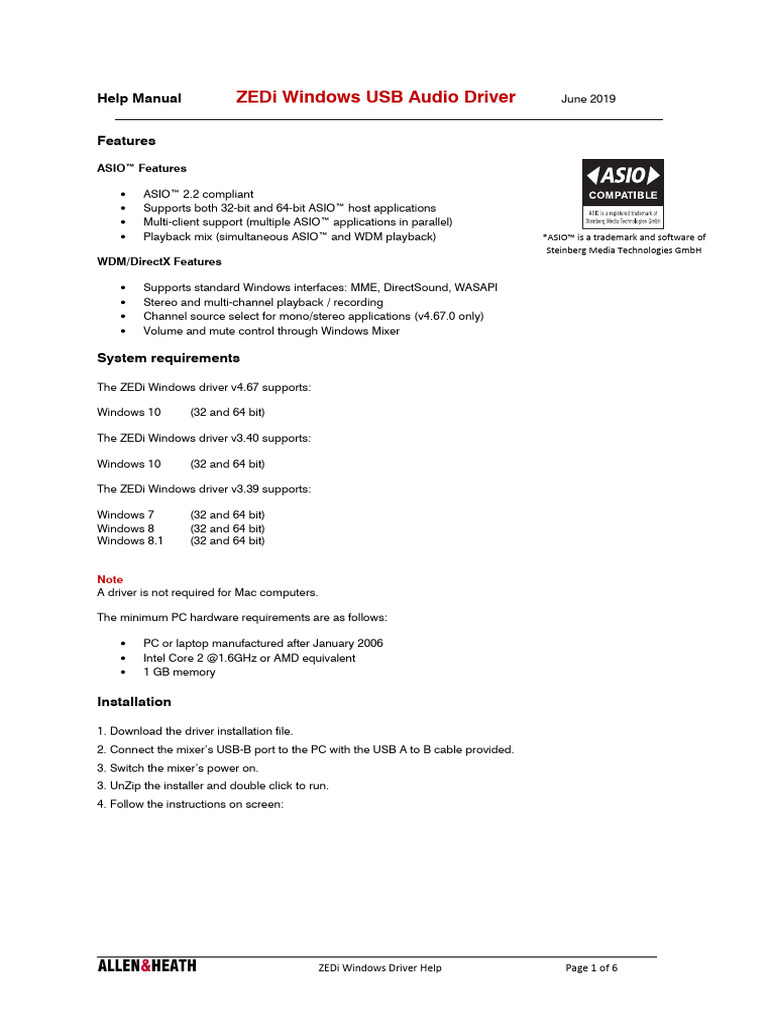 ZEDi USB Windows Driver Help | PDF | 64 Bit Computing | Microsoft Windows