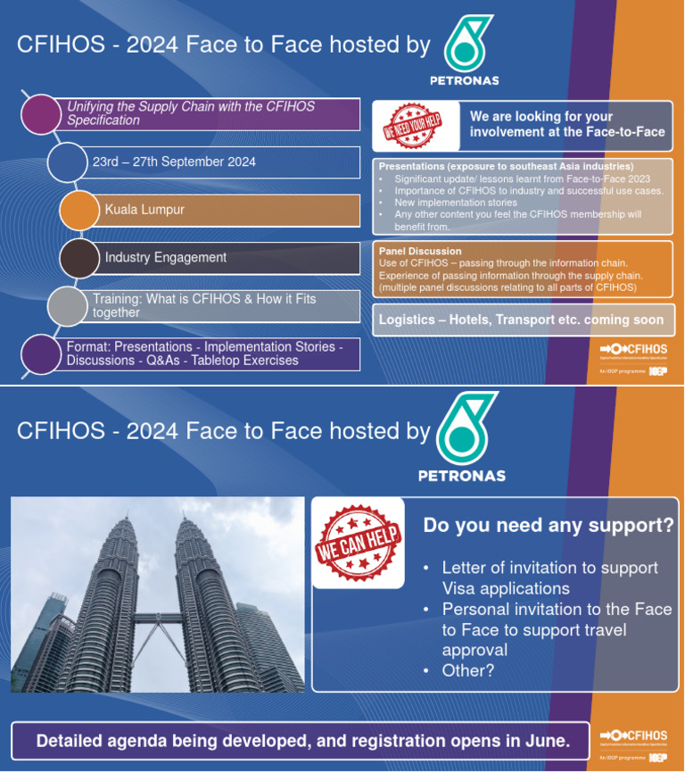 CFIHOS Face To Face 2024 Announcement | PDF | Computers
