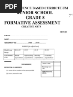 Creative Arts Grade 7 Term 2 2024 Question Paper | PDF | Dances | Color