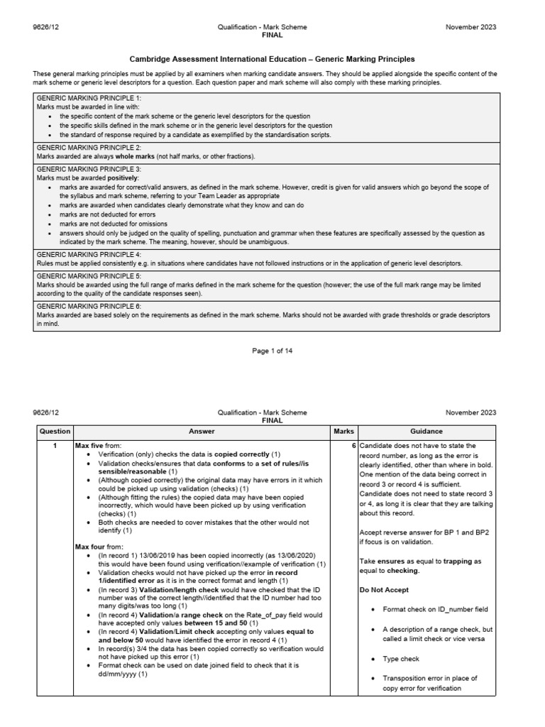 November 2023 Marking Principles Guide | PDF | Encryption | World Wide Web