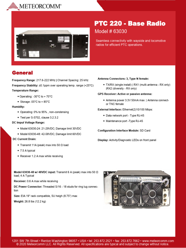 Base Radio Sheet 8.5.20 | PDF | Radio | Transmitter