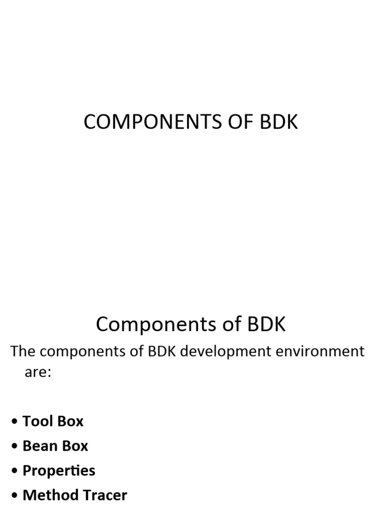Components of BDK | Download Free PDF | System Software | Software ...