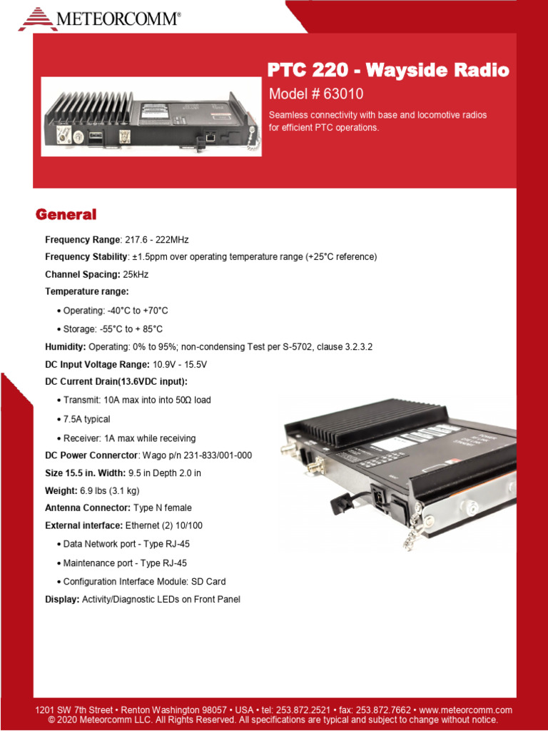 Wayside Radio Sheet 8.5.20 | PDF | Transmitter | Radio