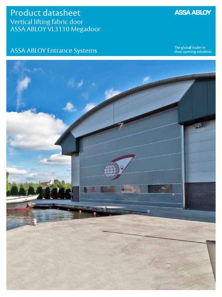 Assa Abloy VL3110 Megadoor Vertical Lifting Fabric Door | PDF | Door ...