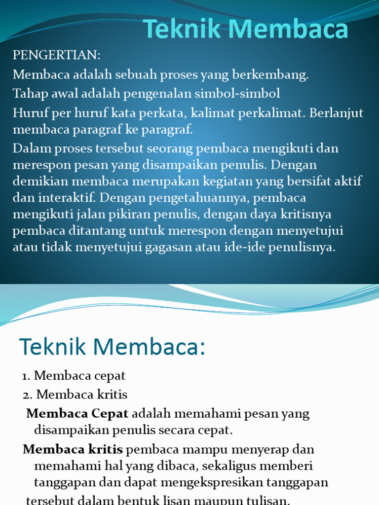 Teknik Membaca: Skimming dan Scanning | PDF