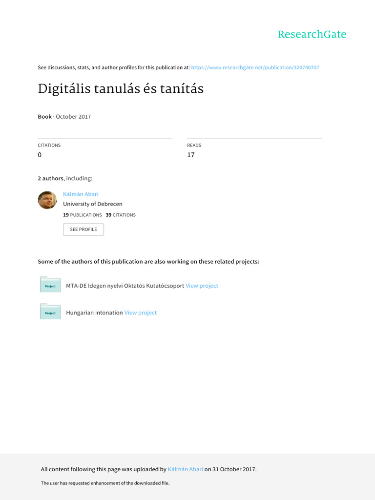 Digitalis Tanulas Es Tanitas | PDF