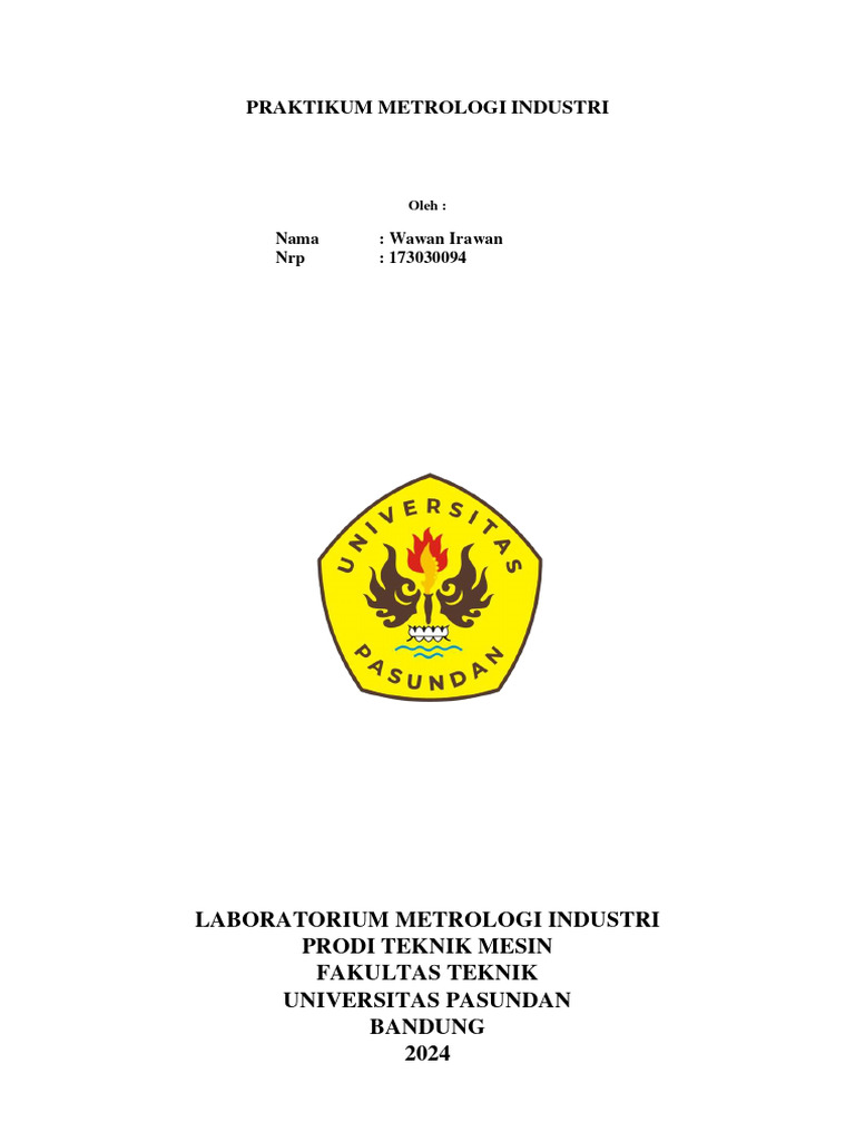 Wawan Irawan 173030094 Prak - Metrologi Industri | PDF | Griya & Taman