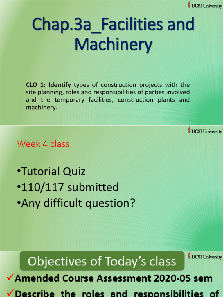 Chap.3a - Facilities and Machinery | PDF | Safety | Occupational Safety ...