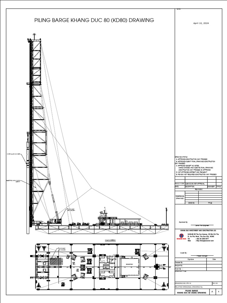 Piling Barge KD80 Specifications | PDF