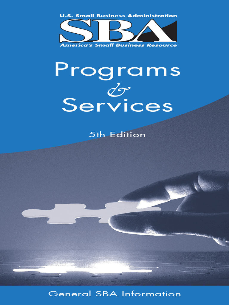 SBA Loan Programs | PDF | Loans | Small Business Administration