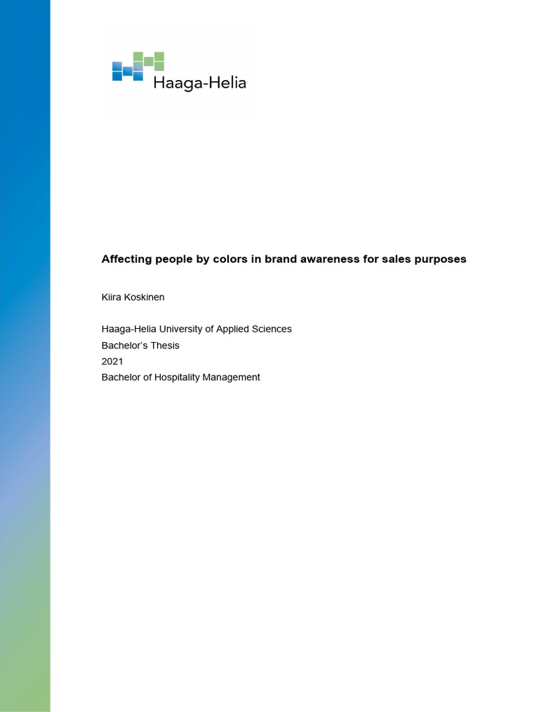 Affecting People by Colors in Brand Awareness For Sales Purposes | PDF ...