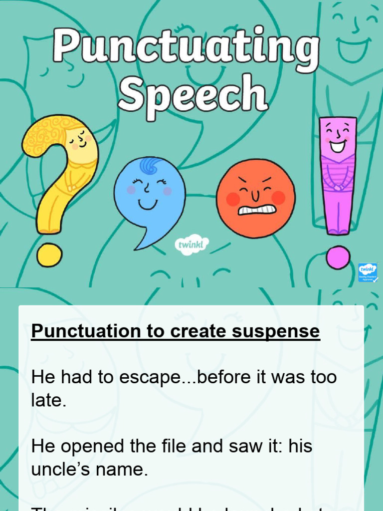 Punctuating Speech PowerPoint Ver 5 | PDF | Punctuation | Comma