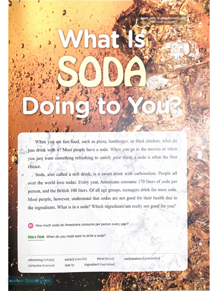 What Soda Does To Your Body Pdf Soft Drink Taste