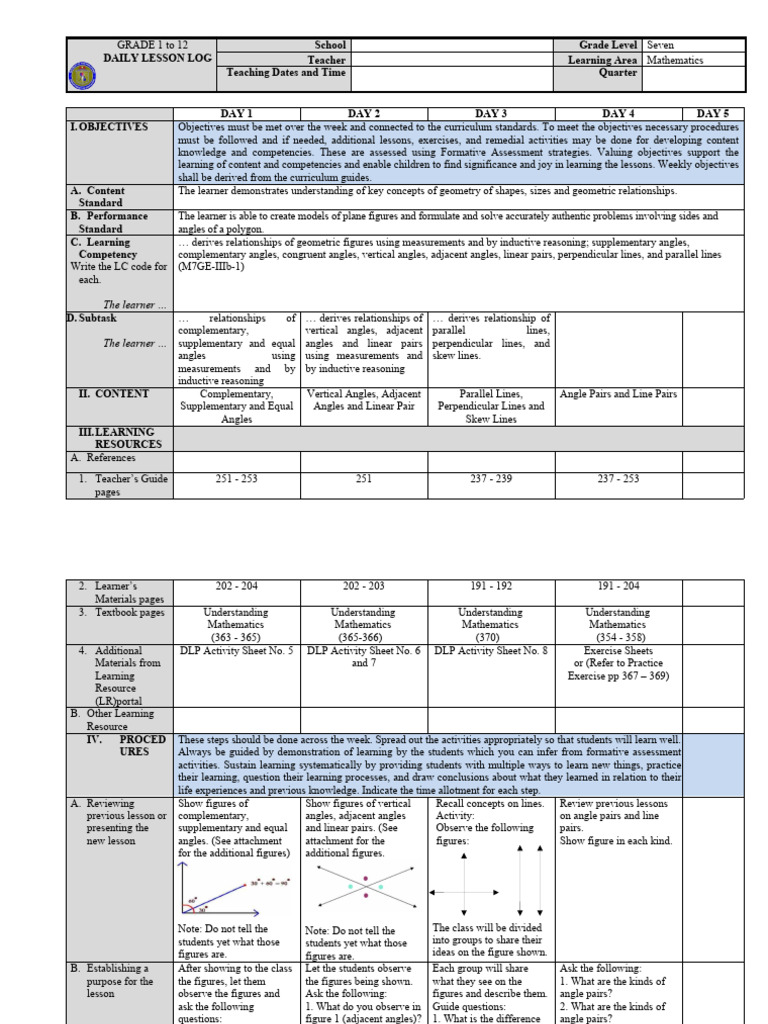 G7 Q3 Week 02 | Download Free PDF | Angle | Learning