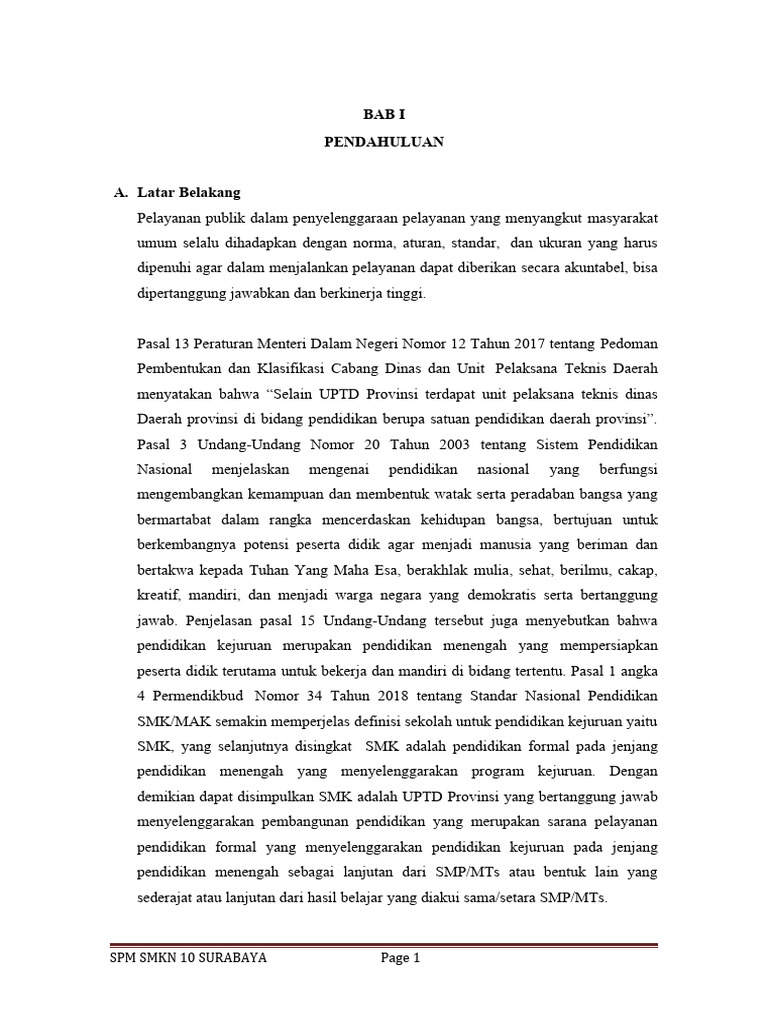 SPM BLUD SMK: Standar Pelayanan Pendidikan | PDF